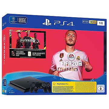 SONY Playstation 4 Slim, 1.0TB, FIFA 20 + Controller Bundle, Schwarz ...