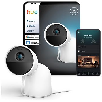PHILIPS Hue Secure Wired 2K Desktop Camera, White (929004258604) from ...
